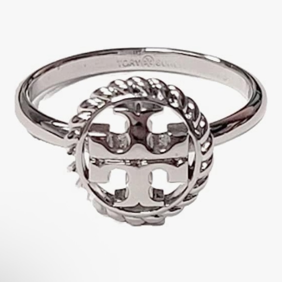 Tory Burch | Jewelry | Tory Burch Silver Emblem Ring | Poshmark